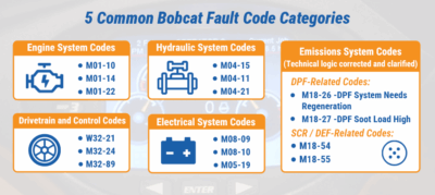 Bobcat Fault Codes List: Meanings, Categories, and First Checks
