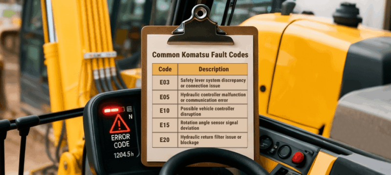 Komatsu Fault Code List Lookup and Decoding