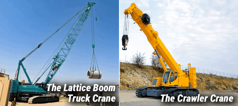 Which Two Cranes Typically Use a Lattice Boom?