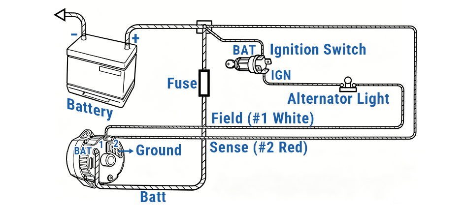 3 Wire Alternator Wiring Diagram Guide