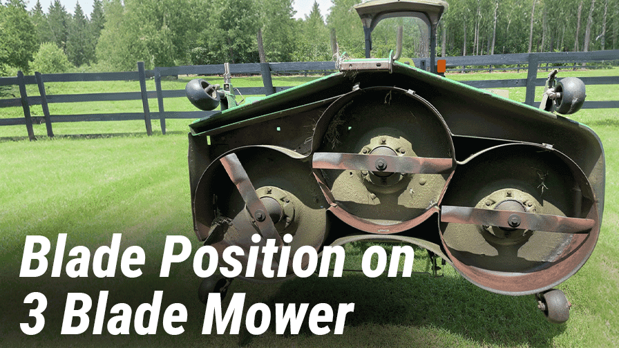 Blade Position on 3 Blade Mower Diagram